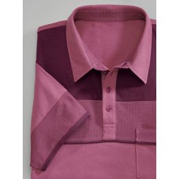 Poloshirt Catamaran "Kurzarm-Poloshirt", Herren, Gr. 48/50, rot (rosenholz), 100% Baumwolle, gemustert, gestreift, mehrfarbig, ohne Ausschnitt, Shirts