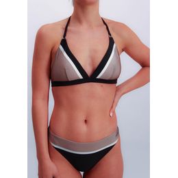 JOOP! Triangel-Bikini-Top JOOP "Colourblock", Damen, Gr. 42, Cup B, schwarz, Microfaser, Obermaterial: 82% Polyamid, 18% Elasthan, unifarben, Bikini-Oberteile, Colourblocking-Design, wattierte Cups