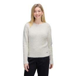 BETTY & CO Strickpullover BETTY & CO "Damen mit V-Ausschnitt", Damen, Gr. 38, cream, Strick, Obermaterial: 40% Polyamid, 30% Baumwolle, 20% Polyacryl, 10% Polyester, figurumspielend normal, Rundhals, Pullover Strickpullover