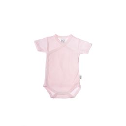 Body Liliput, Jungen, Gr. 44, EURO-Gr&ouml;&szlig;en, rosa (rosa, wei&szlig;), 100% Baumwolle, gestreift, kurz, V-Ausschnitt, Bodys Body, mit praktischer Druckknopfleiste