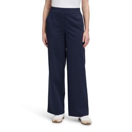 BETTY & CO Schlupfhose BETTY & CO "Damen mit Eingrifftaschen", Damen, Gr. 36, Normalgr&ouml;&szlig;en, blau (dunkelblau), Obermaterial: 53% Baumwolle, 40% Polyamid, 7% Elasthan, l&auml;ssig geschnitten lang, Hosen Schlupfhose