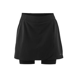 Radhose Gonso "Adventure Skirt W", Damen, Gr. 34, Normalgr&ouml;&szlig;en, schwarz, 92% Polyester (Recycelt), 8% Elastan, Hosen, Damen Radrock mit Sitzpolster enganliegender Fahrradrock mit Innenhose