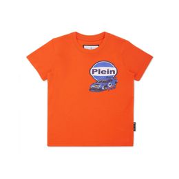 Philipp Plein Jungen T-Shirt "Racing"20, orange, Gr. 6, Obermaterial: 100% Baumwolle, Shirts