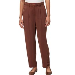 Stoffhose Zero "Damen mit schmalem Bein 26 Inch", Damen, Gr. 34, Normalgr&ouml;&szlig;en, cappuccino, Twill, Obermaterial: 92% Viskose, 8% Polyester, unifarben, figurbetont lang, Hosen Stoffhose, Falten