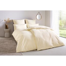 Bettw&auml;schegelb, LeGer Home by Lena Gercke, Renforc&eacute;, Obermaterial: 100% Baumwolle, Bettw&auml;sche, "Linnea"