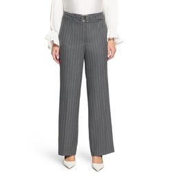 Marlene-Hose Betty Barclay "Damen mit Bindeg&uuml;rtel", Damen, Gr. 46, Normalgr&ouml;&szlig;en, grau (mausgrau), Obermaterial: 63% Polyester, 35% Viskose, 2% Elasthan, relaxed fit lang, Hosen
