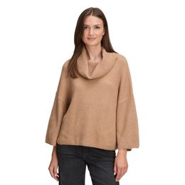 BETTY & CO Strickpullover BETTY & CO "Damen mit Kragen", Damen, Gr. S, camel melange, Strick, Obermaterial: 44% Polyacryl, 31% Polyamid, 20% Polyester, 5% Elasthan, l&auml;ssig geschnitten normal, Pullover Strickpullover