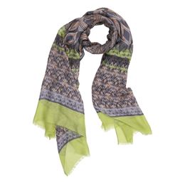 Schal Betty Barclay "Damen mit Aufdruck", Damen, Gr. ACC, grau, gr&uuml;n, Web, Viskose, Modet&uuml;cher Schal