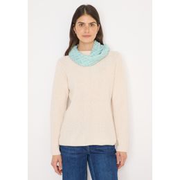 Cecil Damen Looplight foam blau, gemustert, Stoff, 50% Polyester, 50% Viskose, Modetücher, aus softem Materialmix