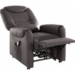 Sit & More TV-Sessel SIT & MORE, B:76cm H:111cm T:78cm, braun, Luxus-Kunstleder;NaturLEDER (echtes Rindsleder);Luxus-Microfaser (100% Polyester), Sessel,
