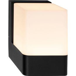 Au&szlig;en-Wandleuchte Telefunken, schwarz-wei&szlig;, Leuchten, "LED Wandlampe"