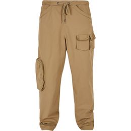 Cargohose Urban Classics "Urban Classics Herren Asymetric Pants", Damen, Gr. 34, Normalgr&ouml;&szlig;en, unionbeige, 100% Baumwolle, unifarben, relaxed fit, Hosen Cargohose