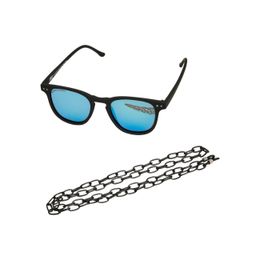 Urban Classics Damen Sonnenbrille "Urban Classics Unisex Sunglasses Arthur with Chain"schwarz, blau, Sonnenbrillen