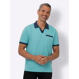 Poloshirt CLASSIC "Kurzarm-Poloshirt", Herren, Gr. 48/50, blau (ozean), 100% Baumwolle, unifarben, Shirts