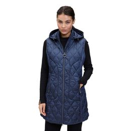 Strickweste Betty Barclay "Damen mit abnehmbarer Kapuze", Damen, Gr. 40, blau, Obermaterial: 100% Polyamid, figurumspielend, Westen Strickweste