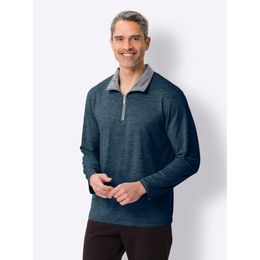 Funktionsshirt CLASSIC "Shirt", Herren, Gr. 44/46, blau (topas, meliert), 90% Polyester, 10% Elasthan, meliert, Shirts Funktionsshirt