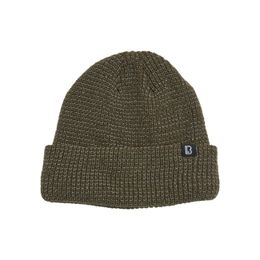 Beanie Brandit "Brandit Reflection Beanie", Damen, Gr. onesize, olive, Kunstfaser, M&uuml;tzen Beanie