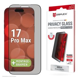 Displex Displayschutzglas "Privacy Glass Screen Protector", B:11cm H:1,2cm T:19,5mmschwarz, Displayfolien, Displayschutzfolie, Schutzfolie,
