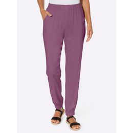 Haremshose Classic Basics, Damen, Gr. 21, Kurzgr&ouml;&szlig;en, lila (violett), 100% Viskose, unifarben, lang, Hosen Haremshose