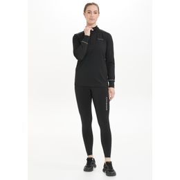 Funktionsshirt Endurance "Crinol", Damen, Gr. 38, schwarz, 88% Polyester, 12% Elasthan, unifarben, normal, ohne Ausschnitt, Shirts Funktionsshirt, mit starken Ultra-Reflektoren