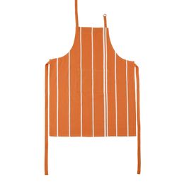 Kochsch&uuml;rze stuco, B:80cm L:85cm, orange, Baumwolle, Sch&uuml;rzen, "Streifen", mit Tasche und jacquardartiger Streifenwebung