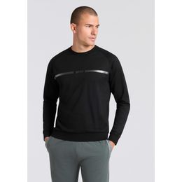 BOSS Herren Sweatshirt "Authentic", Gr. M, schwarz, Sweatware, Obermaterial: 100% Baumwolle, unifarben, Sweatshirts, Rundhalsausschnitt, regular fit,
