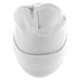 MSTRDS Damen Beanie "MSTRDS Accessoires Beanie Basic Flap Long Version"wei&szlig;, Kunstfaser, M&uuml;tzen