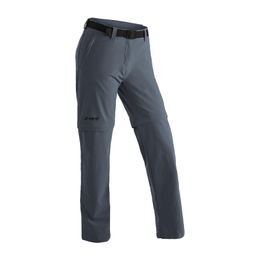 Funktionshose Maier Sports "Nata 2", Damen, Gr. 20, Kurzgr&ouml;&szlig;en, grau, 90% Polyamid, 10% Elasthan, Hosen Funktionshose, Damen Wanderhose, zipp-off Outdoor-Hose, 3 Taschen, Regular Fit