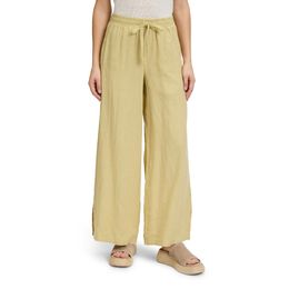 Leinenhose Cartoon "Damen unifarben", Damen, Gr. 44, Normalgr&ouml;&szlig;en, gr&uuml;n (weeping willow), Leinenmischung, Obermaterial: 100% Leinen, l&auml;ssig geschnitten lang, Hosen, Form