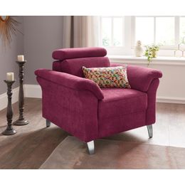 Sit & More Sessel SIT & MORE, B:101cm H:84cm T:93cm, lila, Luxus-Microfaser ALTARA NUBUCK (100% Polyester);Struktur (100% Polyester);Flachgewebe (90% Polyester;
