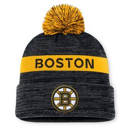 Fanatics Damen Bommelmütze "Fanatics Mütze Boston Bruins Authentic Pro Rink Beanie Cuff", bunt, 100% Polyacryl, Mützen