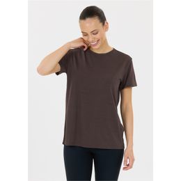 ENDURANCE ATHLECIA Funktionsshirt ATHLECIA "LIZZY", Herren, Gr. 34, braun, braun, 88% Polyester, 12% Elasthan, meliert, normal, Rundhals, Shirts Funktionsshirt, mit QUICK DRY-Technologie