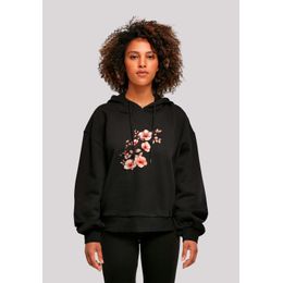 Sweatshirt F4NT4STIC "Rosa Blumenzweig 3D", Damen, Gr. 4XL, schwarz, Obermaterial: 100% Baumwolle, oversize, ohne B&uuml;ndchen, Sweatshirts Sweatshirt, Premium Qualit&auml;t