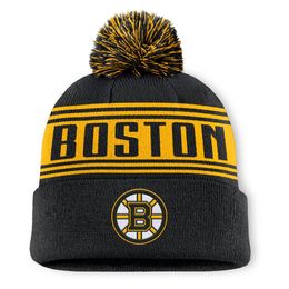 Fanatics Damen Bommelmütze "Fanatics Mütze Boston Bruins A/ Beanie Cuff W/Pom"mehrfarbig, 100% Polyacryl, Mützen