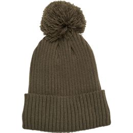 Beanie Brandit "Brandit Bobble Hat", Damen, Gr. onesize, olive, Kunstfaser, M&uuml;tzen Beanie
