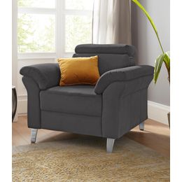 Sit & More Sessel SIT & MORE, B:101cm H:84cm T:93cm, grau, Luxus-Microfaser ALTARA NUBUCK (100% Polyester);Struktur (100% Polyester);Flachgewebe (90% Polyester;