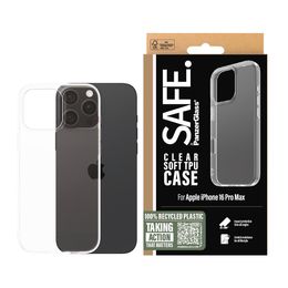Handyh&uuml;lle "Soft TPU Case f&uuml;r Apple iPhone 16 Pro Max", B:11cm H:1,8cm T:19,5cm, transparent, SAFE BY PANZERGLASS, H&uuml;llen, Backcover, Schutzh&uuml;lle,