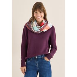 Cecil Damen Loopeggplant rot, gemustert, Stoff, 70% Polyester, 30% Viskose, Modet&uuml;cher, mit grafischem Muster
