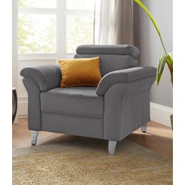 Sit & More Sessel SIT & MORE, B:101cm H:84cm T:93cm, grau, Luxus-Microfaser ALTARA NUBUCK (100% Polyester);Struktur (100% Polyester);Flachgewebe (90% Polyester;