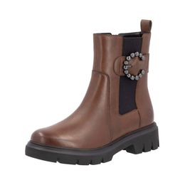 Stiefelette Remonte "Remonte Stiefelette Leder/Textil", Damen, Gr. 39, chestnut, Leder, Textil, Schuhe Stiefelette