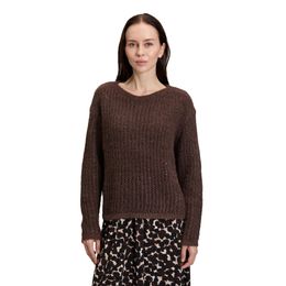 Strickpullover Betty Barclay "Damen mit Pailletten", Damen, Gr. 40, braun (light maroon), Strick, Obermaterial: 38% Polyester, 23% Baumwolle, 23% Polyacryl, 16% Polyamid, gerade normal, U-Boot-Ausschnitt, Pullover Strickpullover