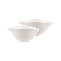 Villeroy & Boch VILLEROY & BOCH Schale "Salatschalen Vapiano 20,5 x 17 cm 2er Set wei&szlig;", B/H/L: 20,5cm, wei&szlig;, Sch&uuml;sseln