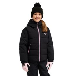 Snowboardjacke Roxy "Snowyhill Puffy", Mädchen, Gr. 10(140-148cm), schwarz, 100% Polyester, Jacken Snowboardjacke