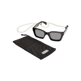 Urban Classics Damen Sonnenbrille "Urban Classics Unisex Sunglasses Poros With Chain"schwarz, schwarz, Sonnenbrillen