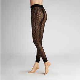 Hudson Damen Feinstrumpfleggings "Leggings Letter", Gr. 36, schwarz, Obermaterial: 85% Polyamid PA. 15% Elasthan EL., Strumpfhosen