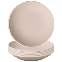 Villeroy & Boch VILLEROY & BOCH Schale "Schalen tief NewMoon &oslash; 29 cm 6er Set beige", B/H/L: 29cm, beige, Sch&uuml;sseln