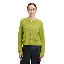 Strickjacke Betty Barclay "Damen mit Knopfleiste", Damen, Gr. 38, fresh moss, Strick, Obermaterial: 55% Polyester, 45% Polyamid, gerade, Rundhals, Strickjacken Strickjacke