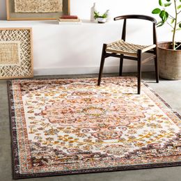 Teppich LIVABLISS, B:200cm H:13mm L:275cm, pink, Baumwolle, Wohnzimmer, Teppiche, "BRAY", Orient-Optik, Vintage Design, Boho Stil, Kurzflor,