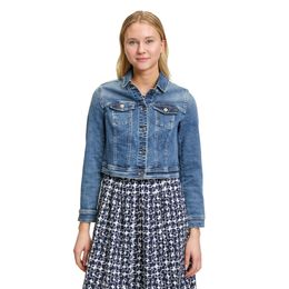 Jeansjacke Vera Mont "Damen mit Waschung", Damen, Gr. 46, blau, Denim/Jeans, Obermaterial: 98% Baumwolle, 2% Elasthan, schmal, Jacken Jeansjacke