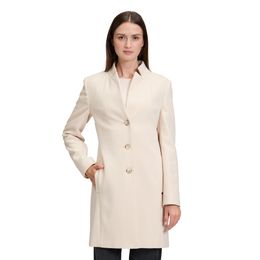 BETTY & CO Wintermantel BETTY & CO "Damen mit Kn&ouml;pfen", Damen, Gr. 42, beige (shiny powder), Obermaterial: 66% Polyester, 32% Viskose, 2% Elasthan. Futter: 100% Polyester., tailliert normal, M&auml;ntel Wintermantel